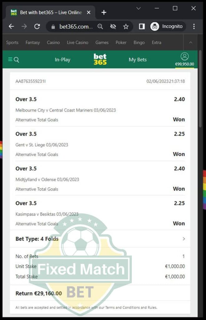 Fixed Multi Bets Ticket - Weekend Multi Ticket Fixed Matches Big Odds